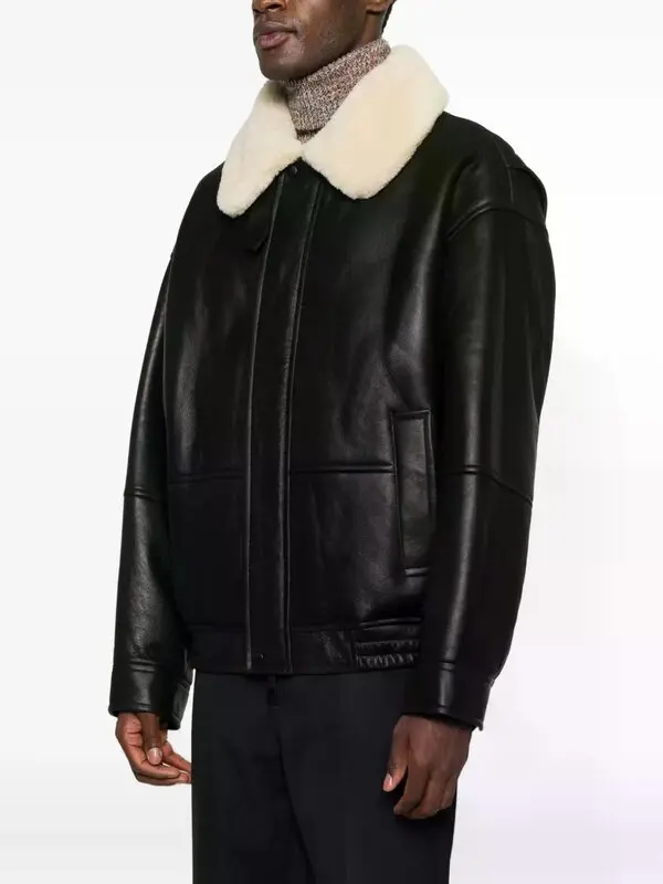 YVES SALOMON Shearling-collar Jacket