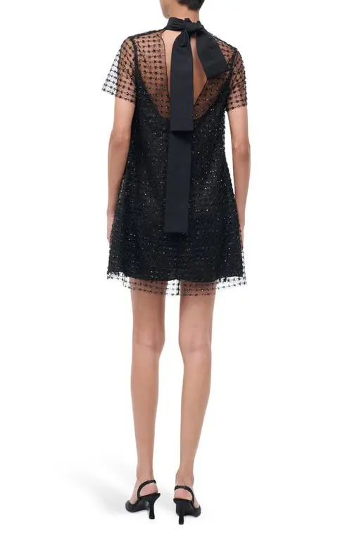 Staud Ilana Beaded Tulle Minidress