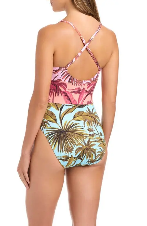 BLEU BY ROD BEATTIE Printed Tie-front One-piece Swimsuit