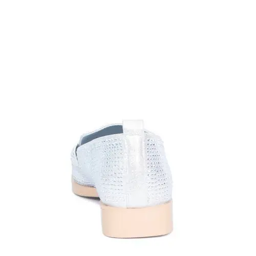 LAUREN LORRAINE Penny Print Slip-ons - Silver