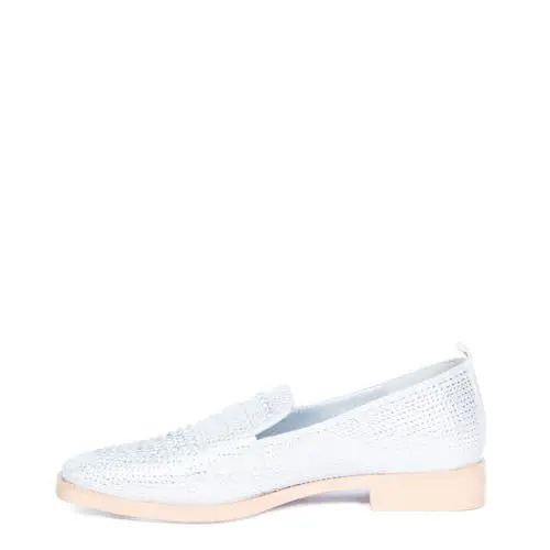 LAUREN LORRAINE Penny Print Slip-ons - Silver