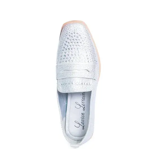 LAUREN LORRAINE Penny Print Slip-ons - Silver