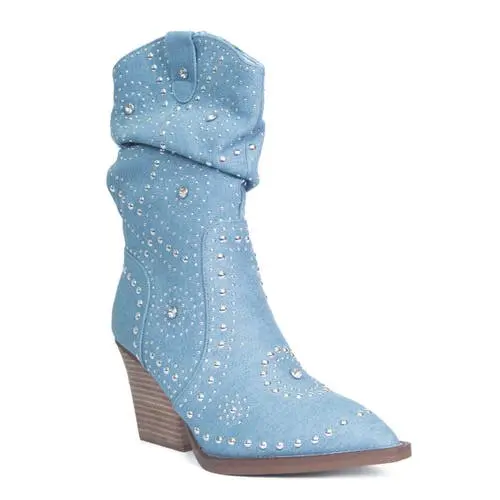 LAUREN LORRAINE Linsey Boots - Denim Blue