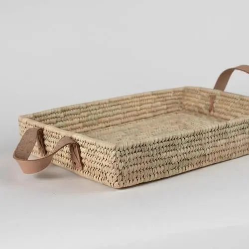 TEN THOUSAND VILLAGES Rectangle Handled Basket