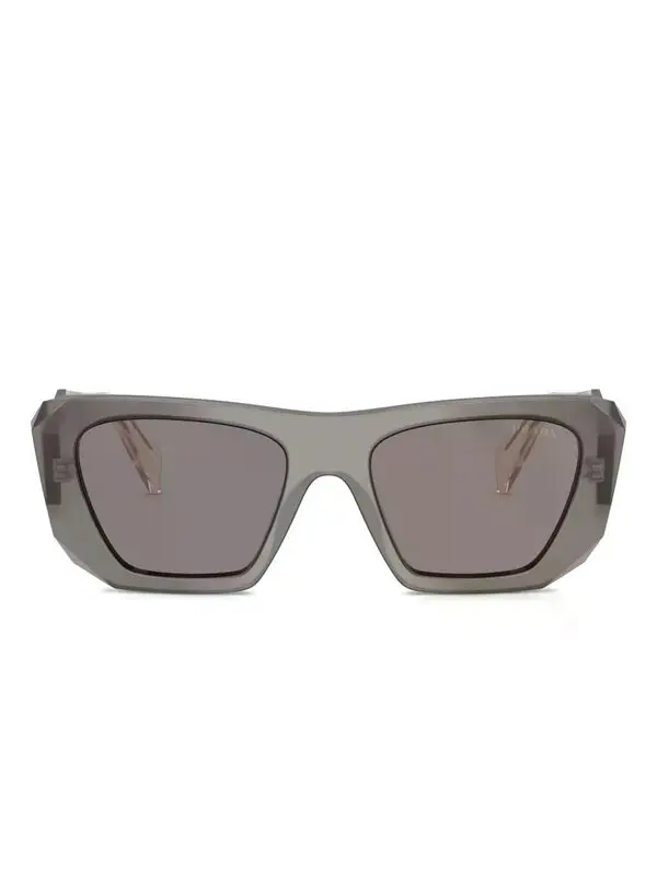 Prada Symbole Geometric-frame Sunglasses - Grey