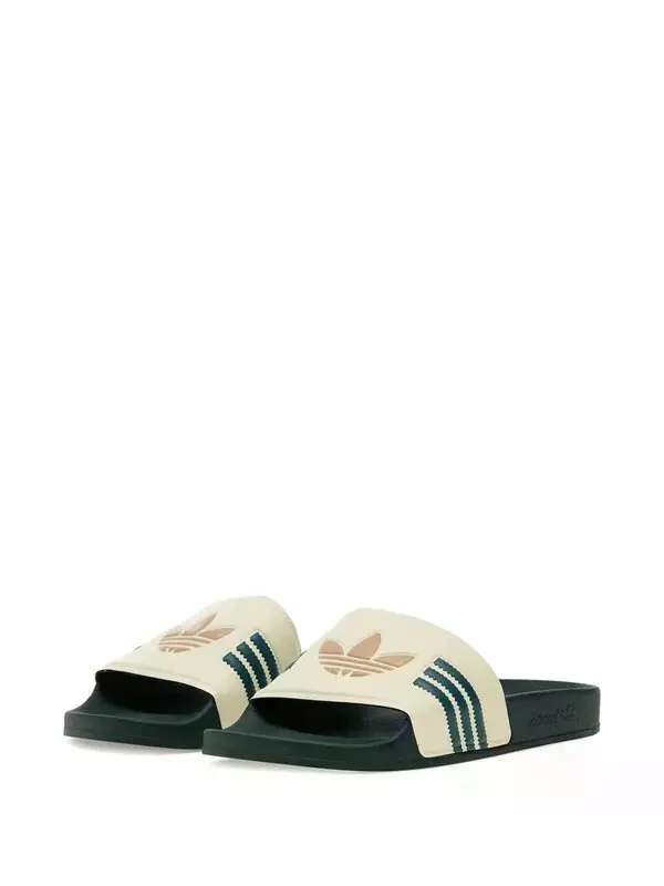 Adidas Adilette Trefoil-stripe Slides - White