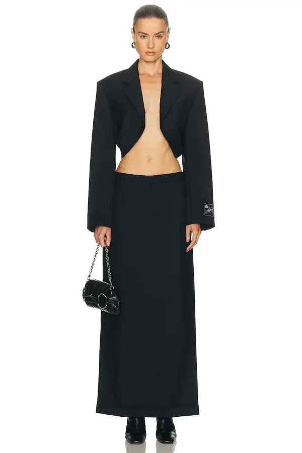 Alexander Wang Cropped Drape Back Blazer