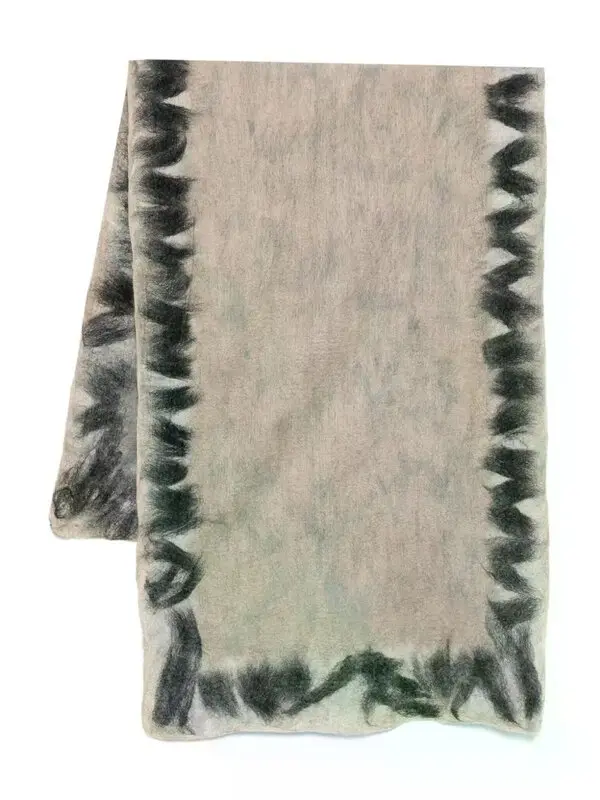 SILVANA Jagged-edge Scarf - Grey