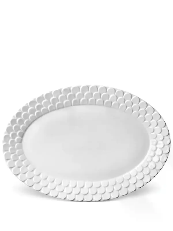 L'Objet Aegean Oval Platter - White