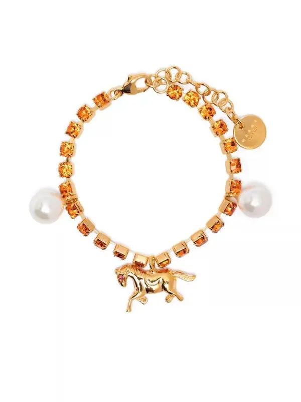 Marni Crystal Charm Bracelet - Gold