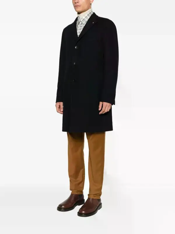Tagliatore Button-up Coat - Black