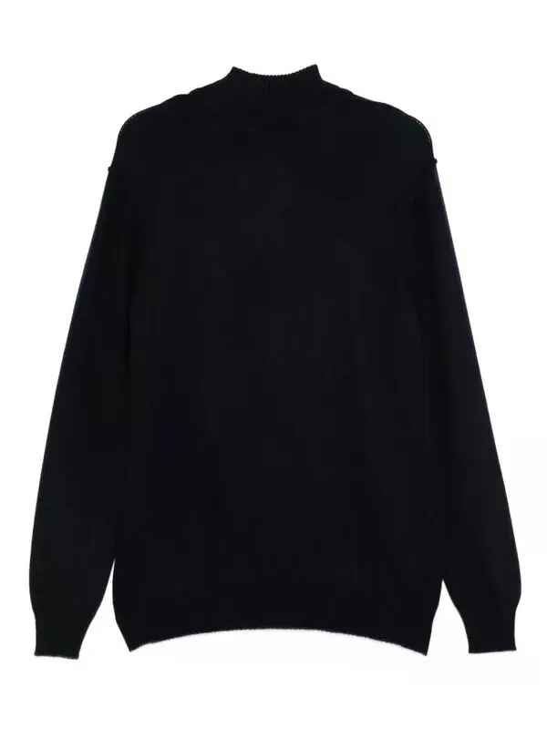 GRAN SASSO Zip-up Cardigan - Black