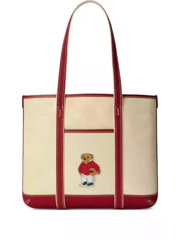 Polo Ralph Lauren Polo Bear Canvas Tote - Neutrals