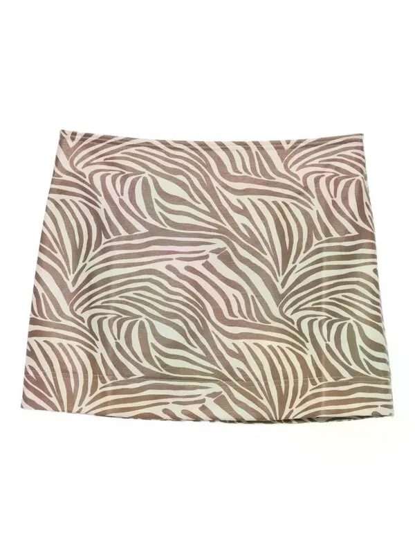 MES DEMOISELLES Zebra-pattern Mini Skirt