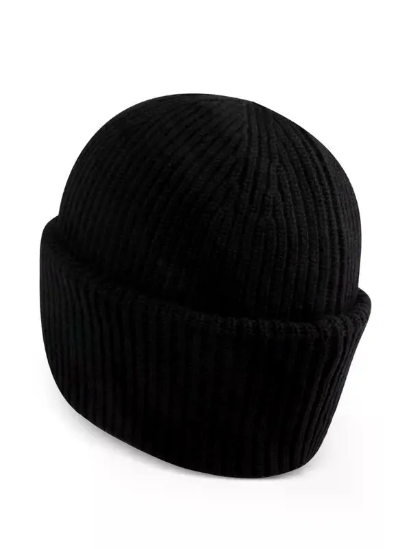 Moncler Logo-patch Beanie Hat - Black