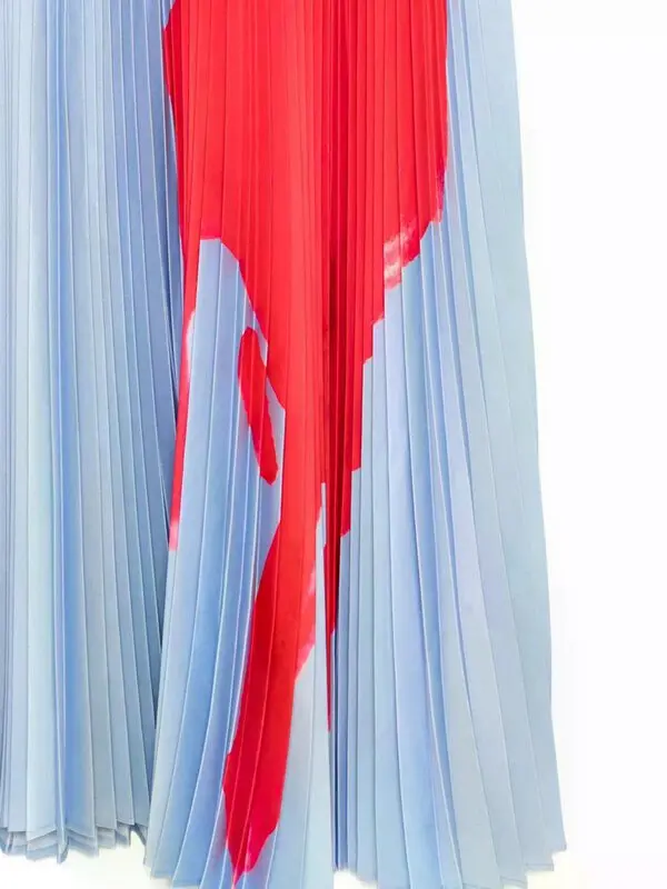 ENFOLD Graphic-print Pleated Skirt