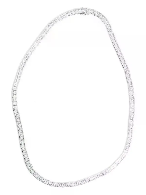 IZABEL DISPLAY Tennis Square Necklace - White