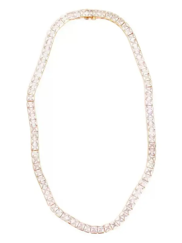 IZABEL DISPLAY Tennis Square Necklace - White