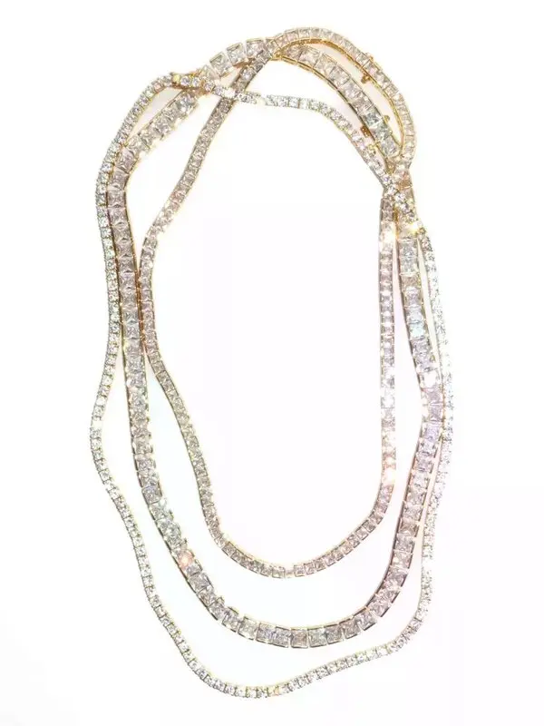 IZABEL DISPLAY Tennis Square Necklace - White