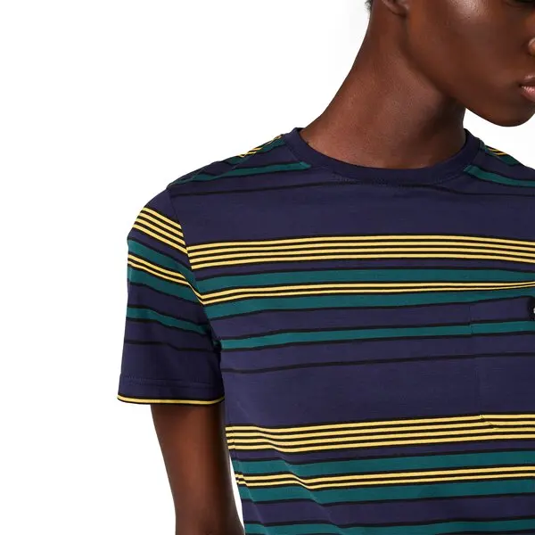Miu Miu Striped Jersey T-shirt - Blue/bottle