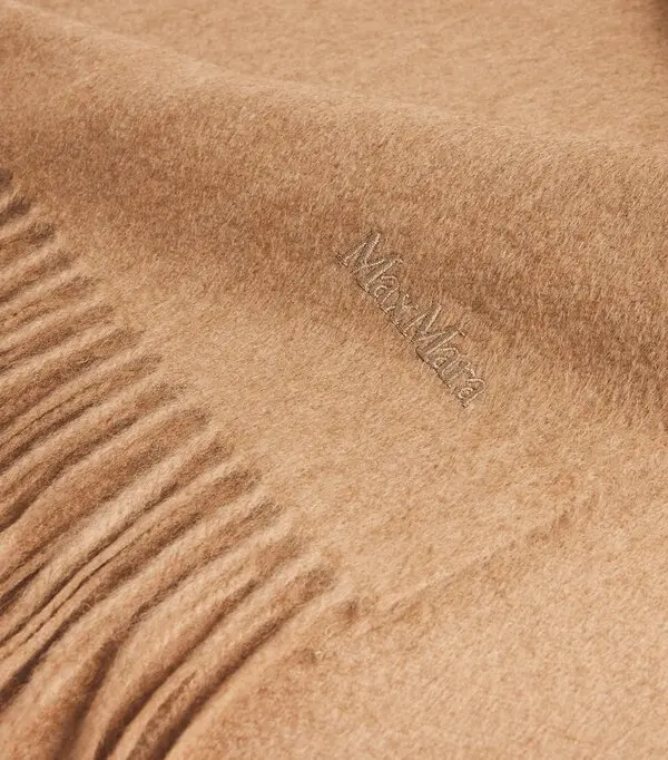 Max Mara Camel Logo Scarf