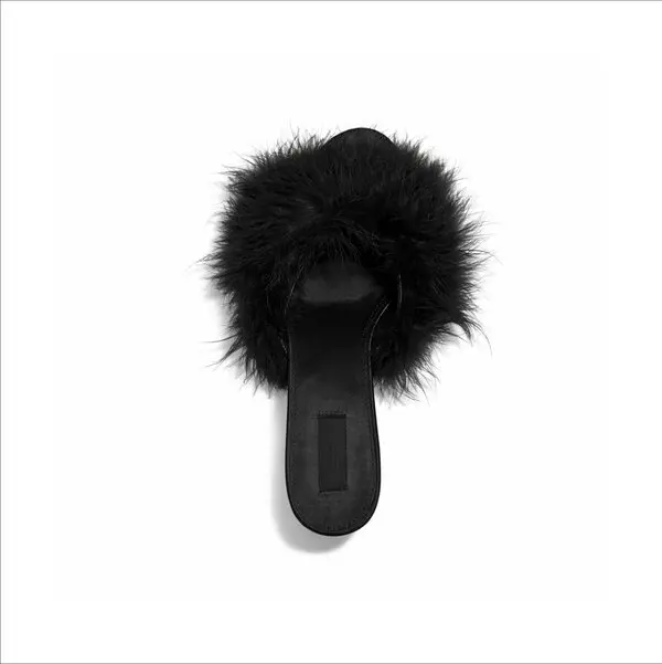 SKIMS Feather Kitten Heel - Onyx