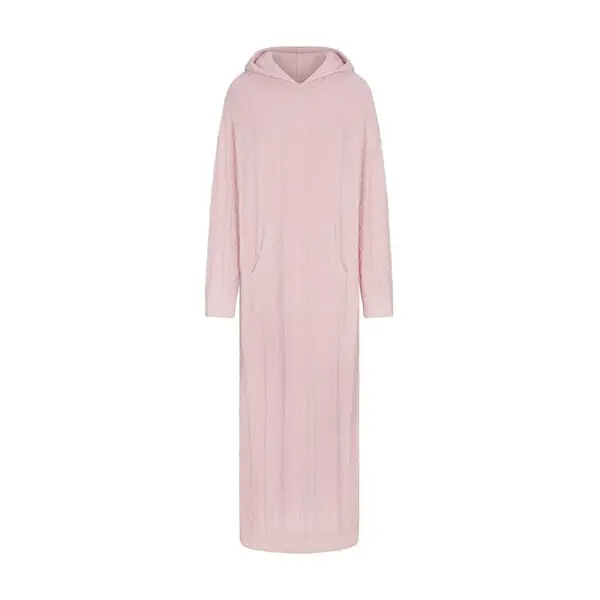 knitted roll neck midi dress She's Stylish Mock Neck Cable Knit Midi Dress main image 1