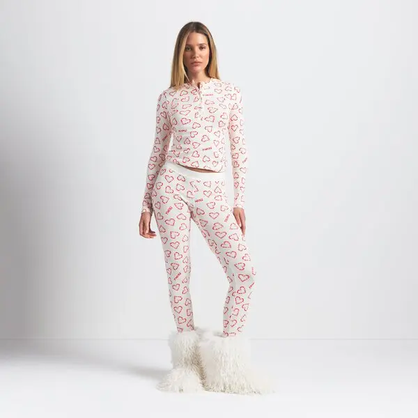SKIMS Faux Fur Shaggy Boots - Marble