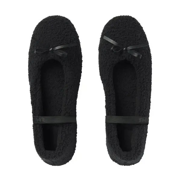 SKIMS Cozy Ballet Slippers - Onyx