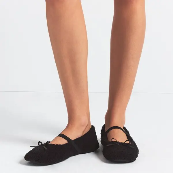 SKIMS Cozy Ballet Slippers - Onyx