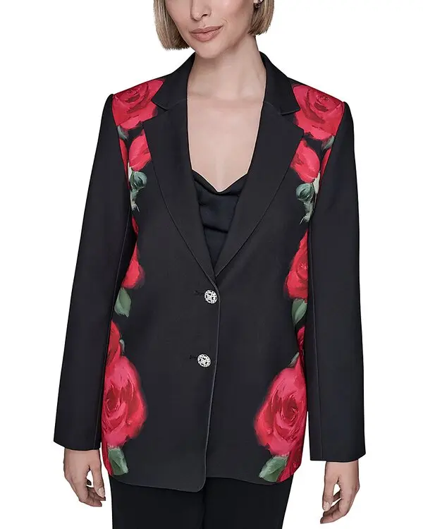 Karl Lagerfeld Paris Floral Print Blazer