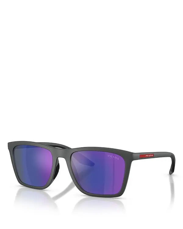 Prada Linea Rossa Pillow Sunglasses, 56mm - Grey