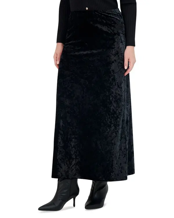 POINT Velvet Straight Skirt