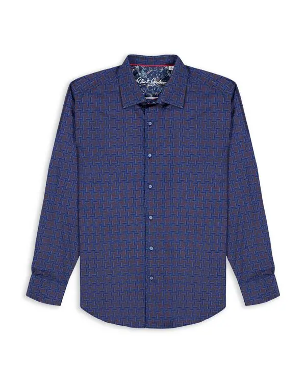 Robert Graham Talbot Cotton Blend Button Down Shirt