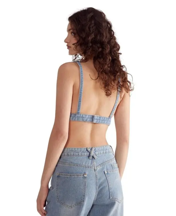 Nasty Gal Bead Embellished Denim Bralet