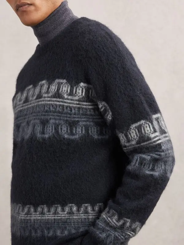 REISS Wool-alpaca Blend Fair Isle Jumper