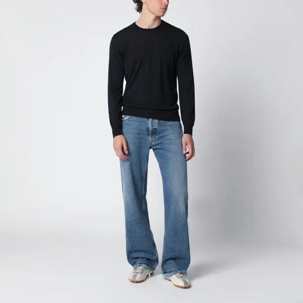 DRUMOHR Wool Crew-neck Sweater - Blue