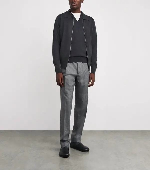 John Smedley Merino Wool Hybrid Overshirt - Grey