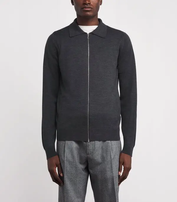 John Smedley Merino Wool Hybrid Overshirt - Grey