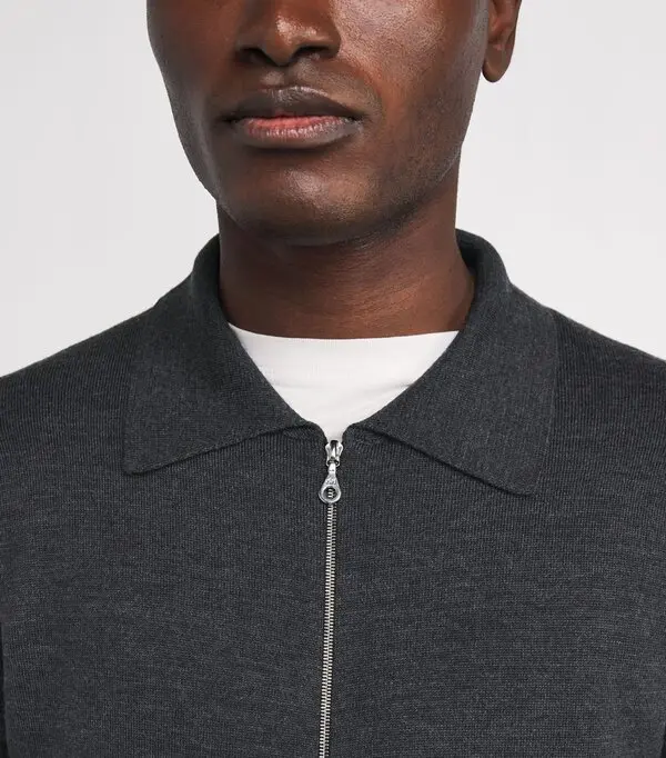 John Smedley Merino Wool Hybrid Overshirt - Grey