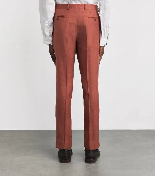Brioni Silk-cashmere Slim Tailored Trousers
