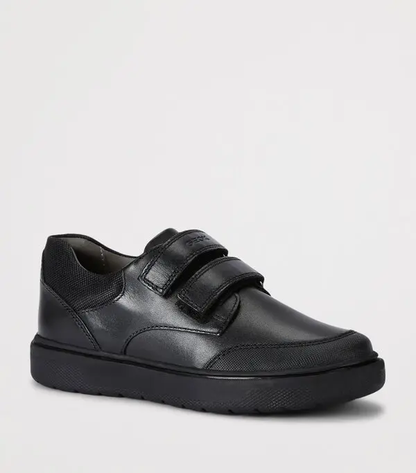 Geox Leather J Riddock Velcro Sneakers