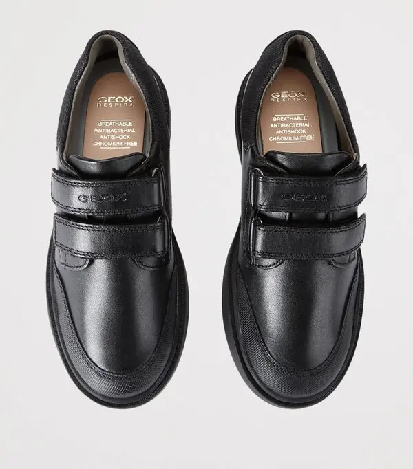Geox Leather J Riddock Velcro Sneakers
