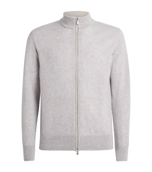 Eleventy Cashmere Zip-up Sweater - Grey