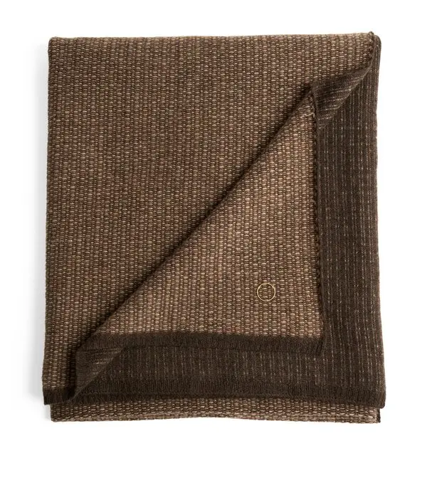 OYUNA Cashmere Quadro Throw - Brown