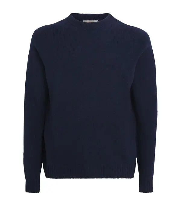 John Smedley Cashmere Crew-neck Jumper - Navy