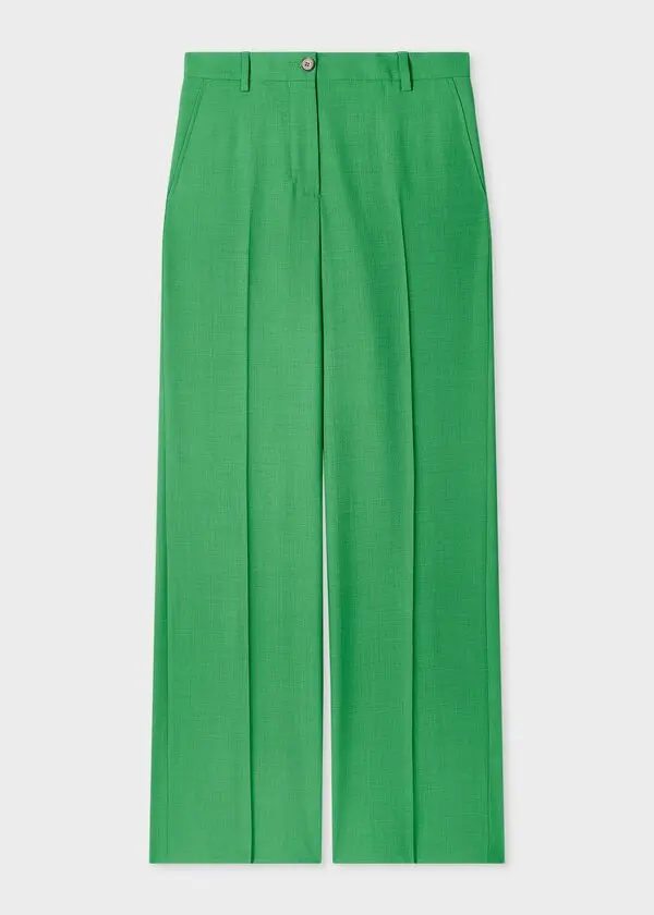 Paul Smith Wool-blend Wide-leg Trousers