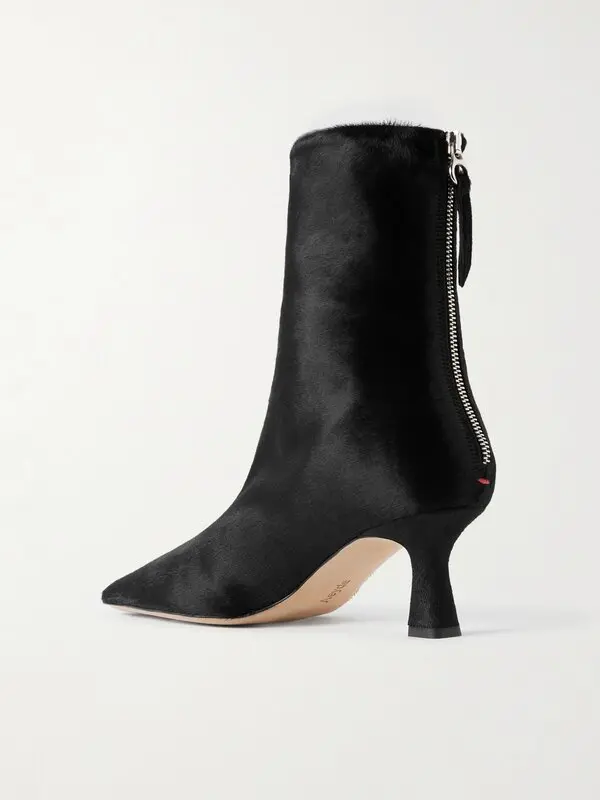 AeydĒ Elina Pony Hair Ankle Boots