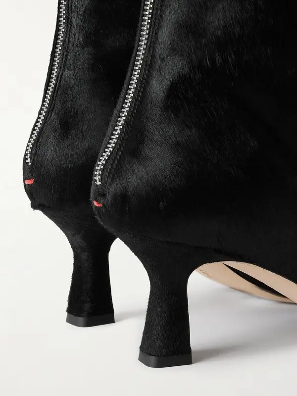 AeydĒ Elina Pony Hair Ankle Boots