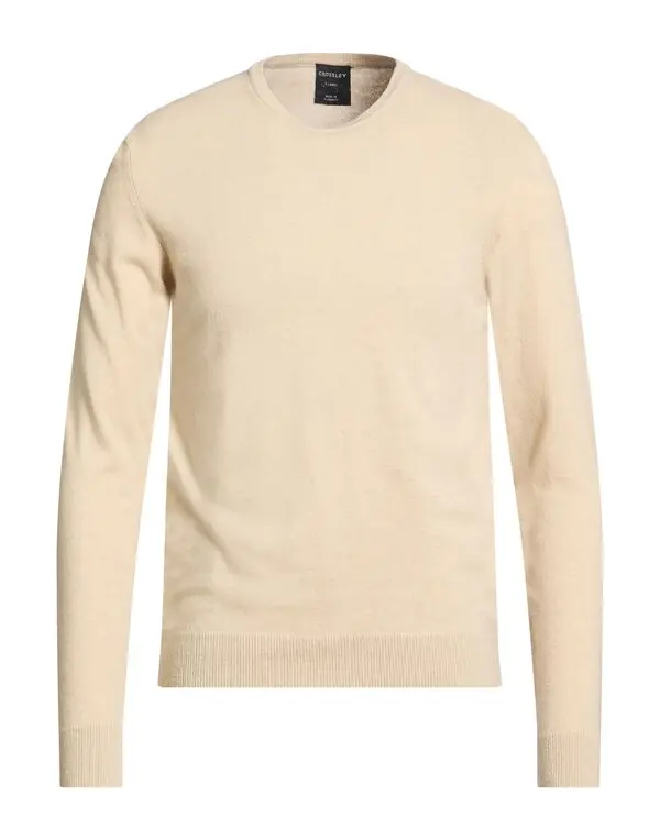 Crossley Lightweight Mélange Cashmere Crewneck Sweater - White
